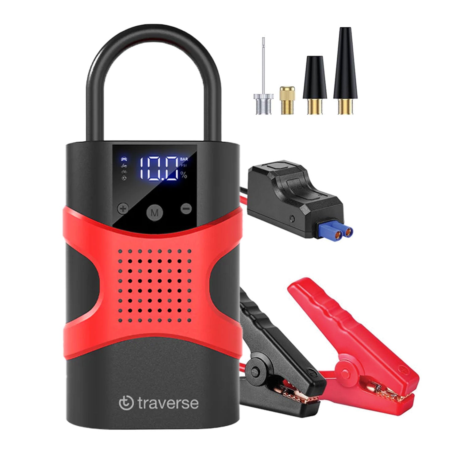 Traverse 2-in-1 Smart Tire Pump and Jump Starter, 1000A 12V Battery Bo
